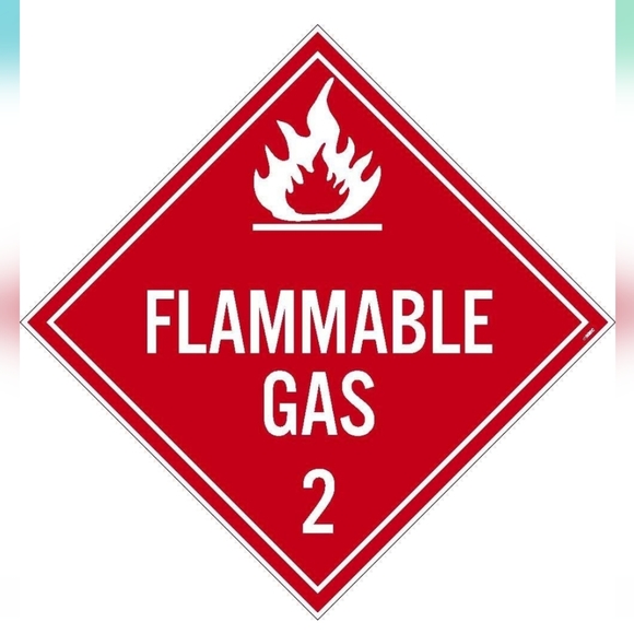 NMC | Other | Flammable Gas Placard 75 In X 1075 In Unrippable Vinyl ...